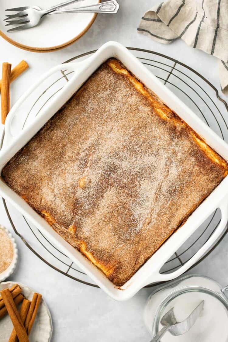 Easy Churro Protein Cheesecake Bars
