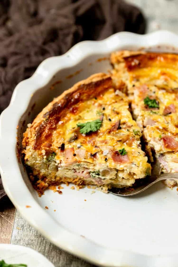 Healthy Ham and Cheese Quiche