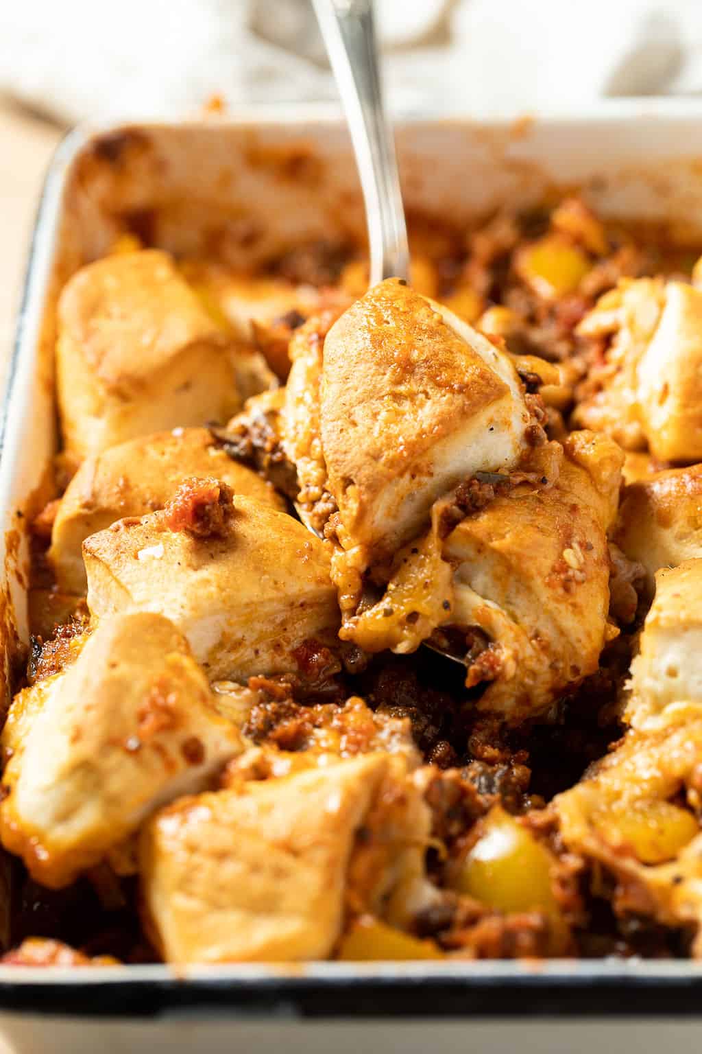 Easy Healthy Sloppy Joe Biscuit Bake Recipe | Lauren Fit Foodie