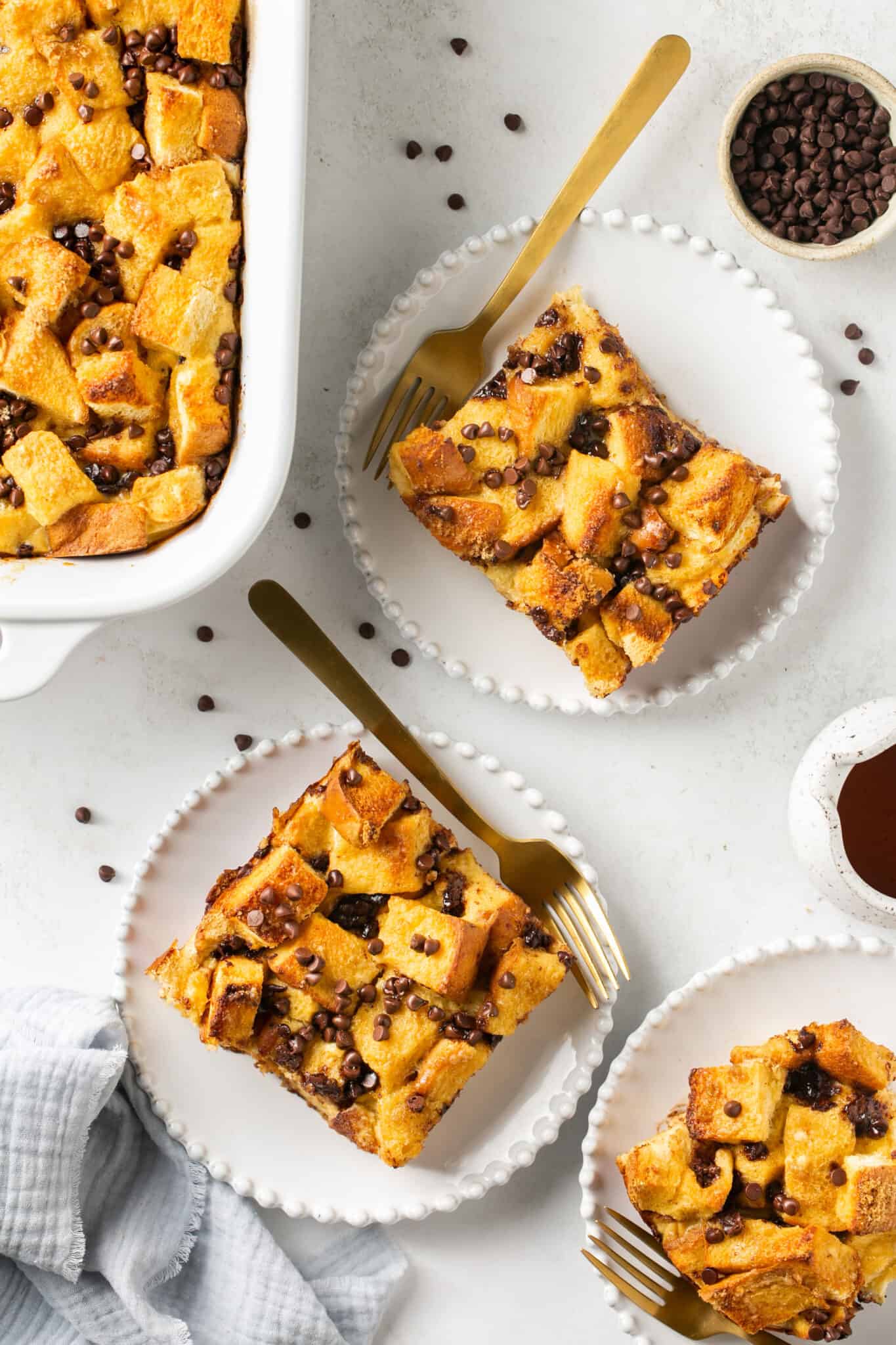 Chocolate Chip Protein French Toast Bake | Lauren Fit Foodie
