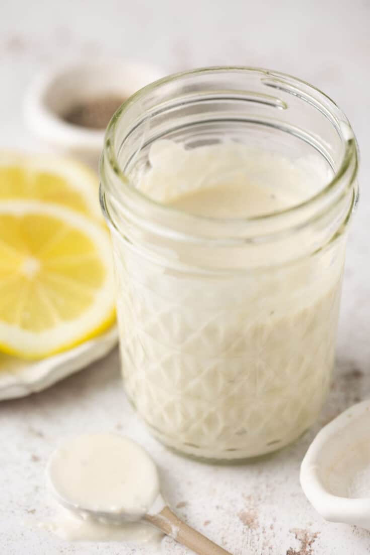 The Most Legit Tasting Low Calorie Caesar Salad Dressing | Lauren Fit ...