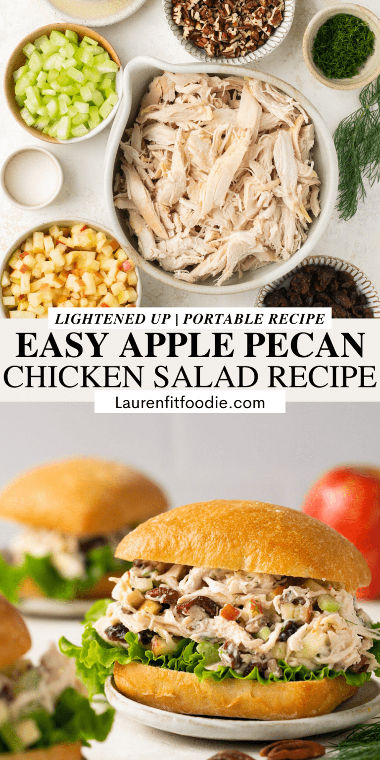 Easy Apple Pecan Chicken Salad Recipe | Lauren Fit Foodie