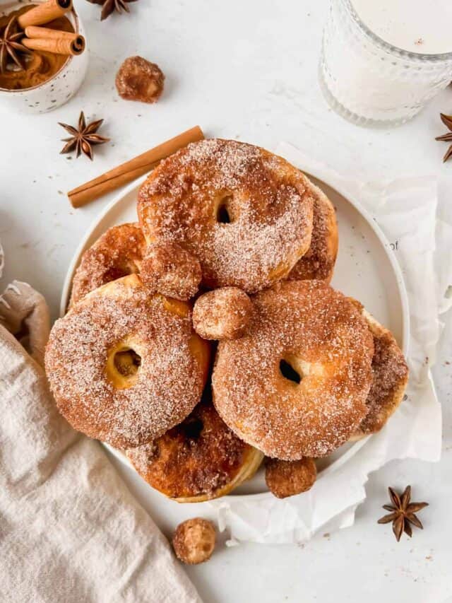 Cinnamon Sugar Air Fryer Donuts from Biscuits! | Lauren Fit Foodie
