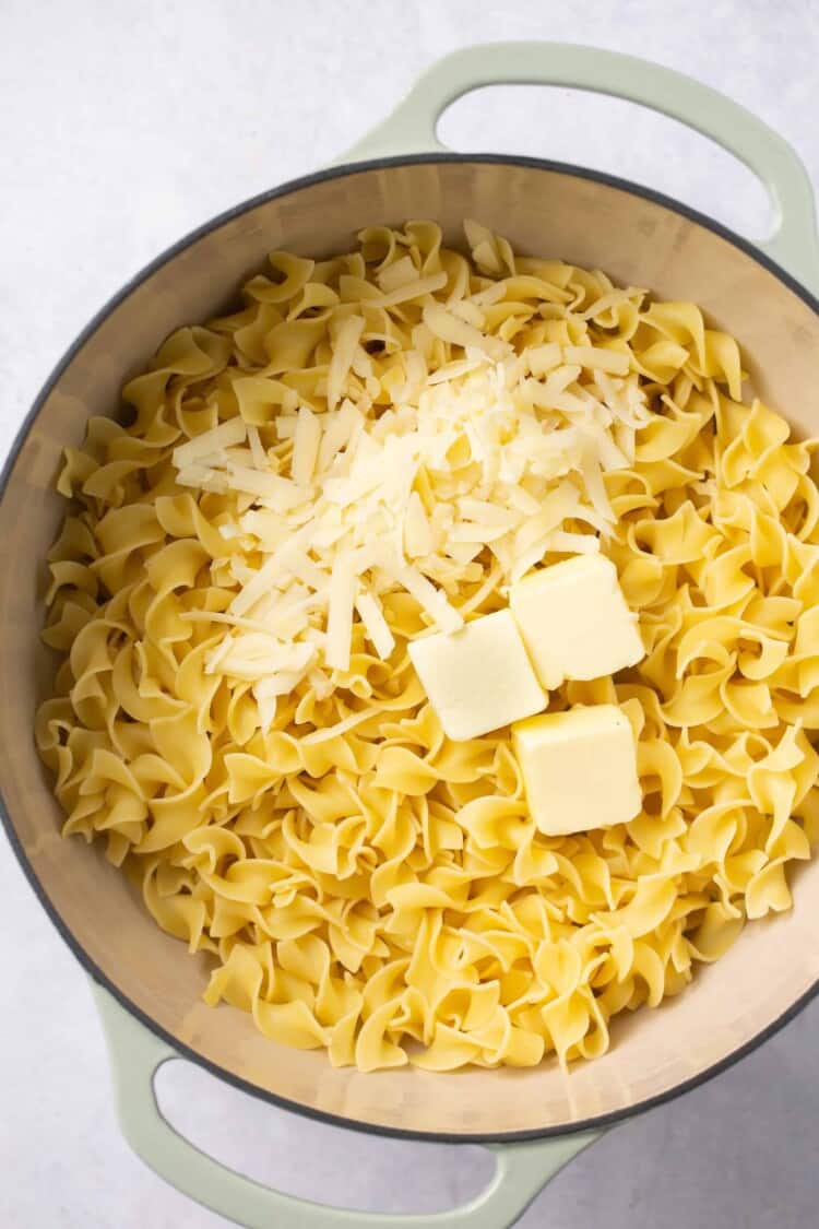 15-Minute Buttered Noodles with Parmesan | Lauren Fit Foodie