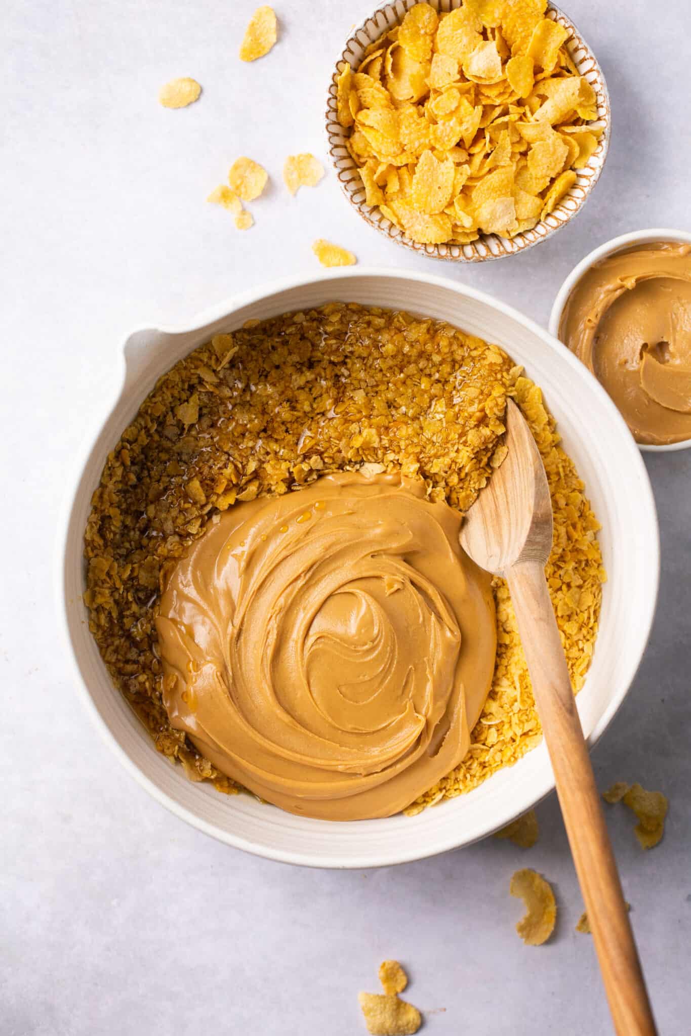 Peanut Butter Cornflake Bars (no corn syrup)