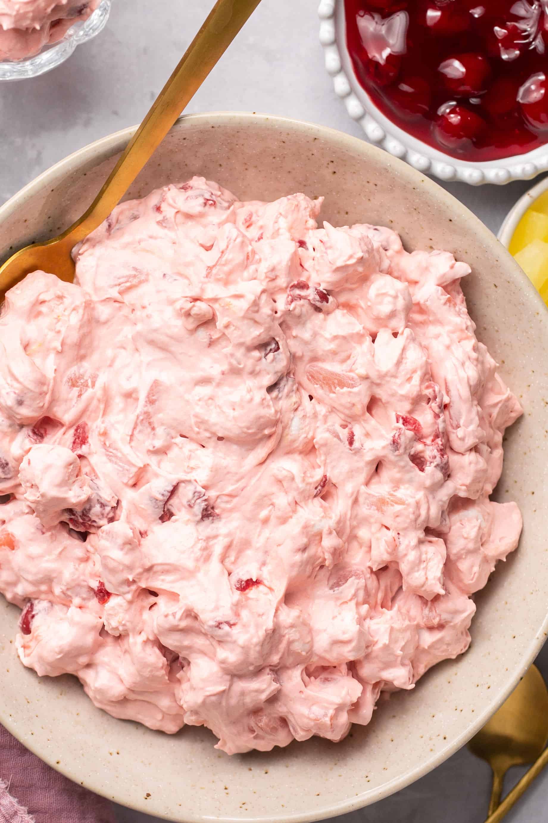 Easy Cherry Fluff Salad Recipe (5 ingredients, 5 minutes) | Lauren Fit ...