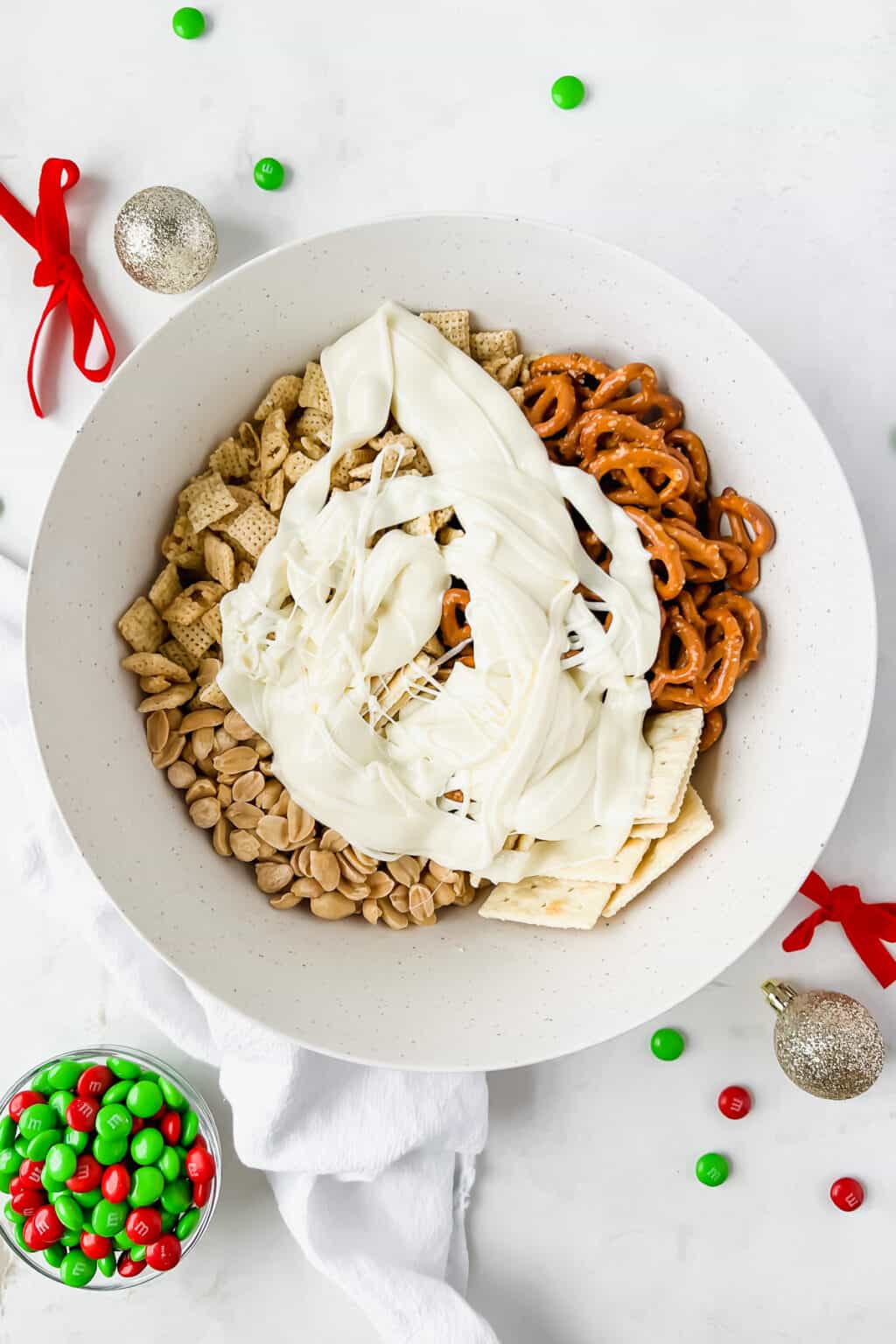 Christmas White Chocolate Chex Mix Recipe (AKA Christmas Crack Chex Mix)