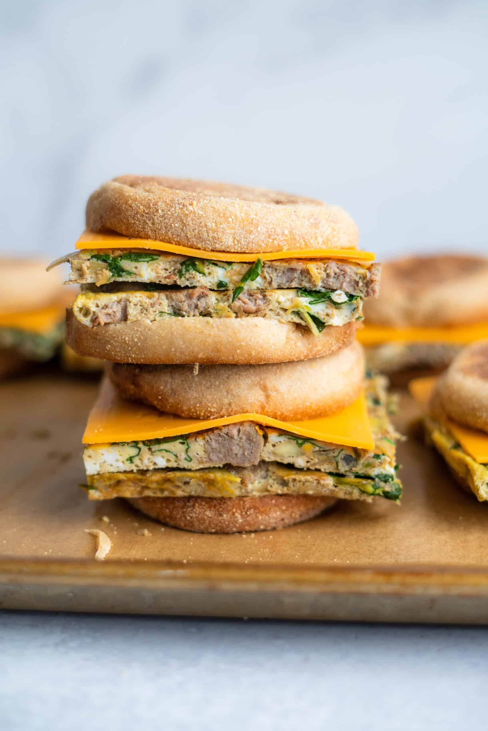 Meal Prep Spinach and Artichoke Breakfast Sandwiches (Freezer Friendly ...