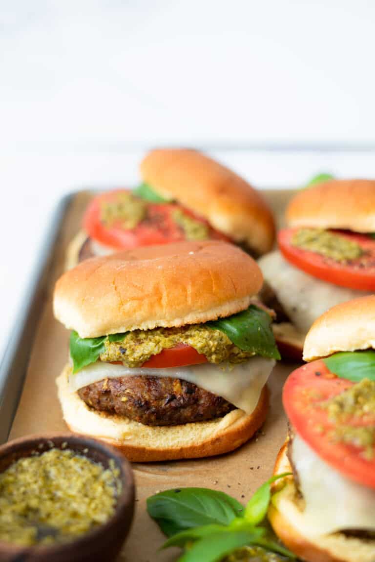 Pesto Zucchini Turkey Burgers (Juicy, Tender, Moist!) | Lauren Fit Foodie