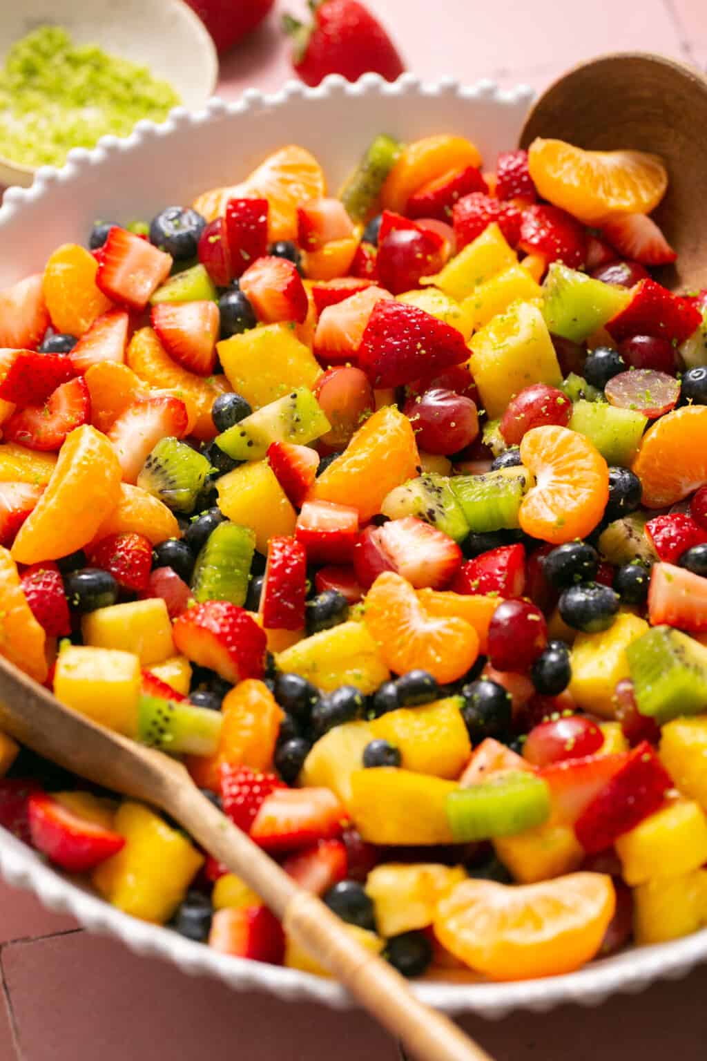 Rainbow Fruit Salad with Honey Lime Dressing | Lauren Fit Foodie