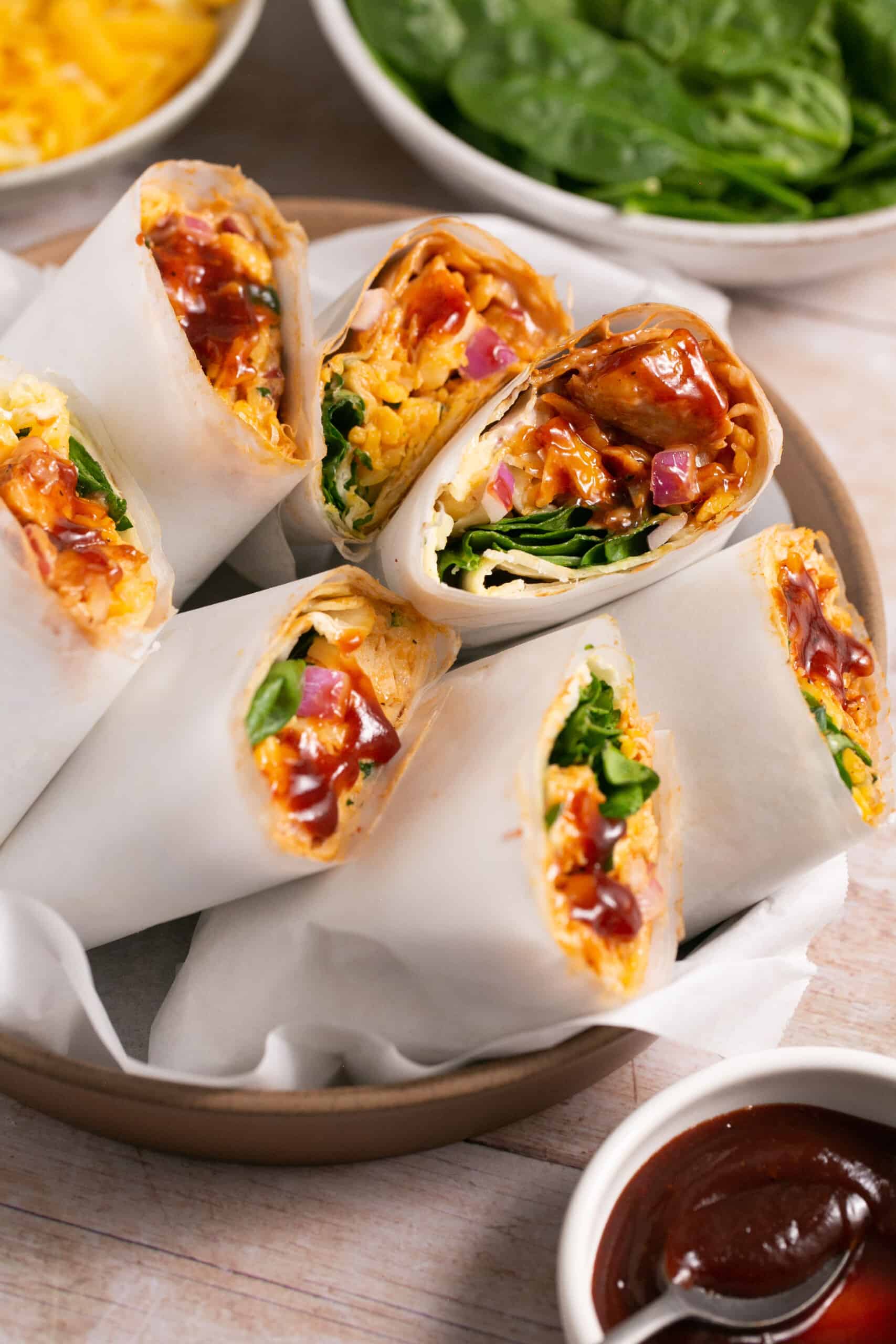 Easy BBQ Chicken Wrap Recipe 10 Minutes Lauren Fit Foodie