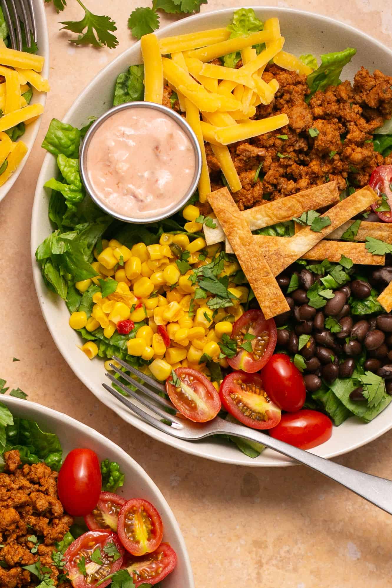 Healthy Taco Salad with Ground Turkey (High Protein!)