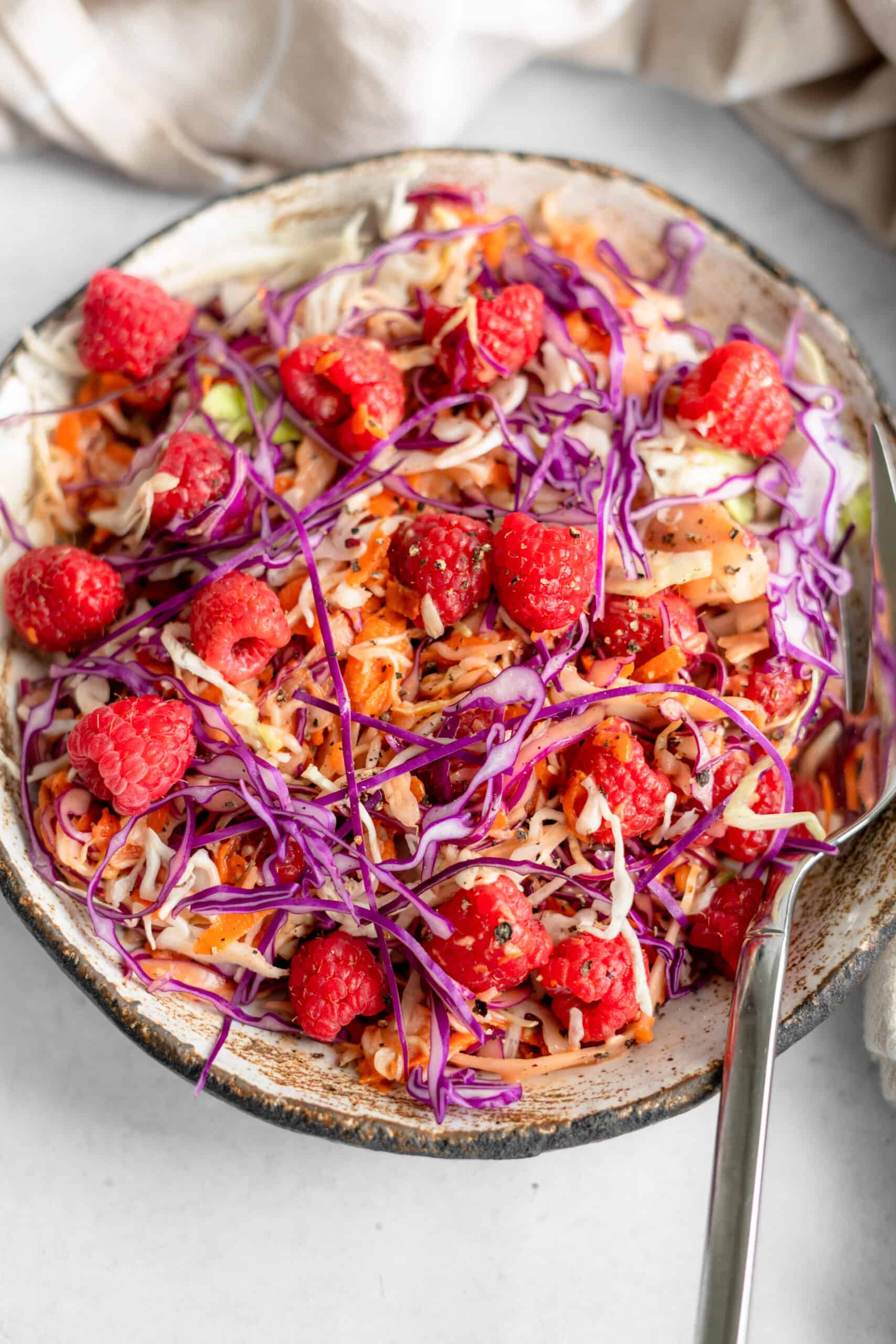 Healthy Ruby Red Raspberry Coleslaw | Lauren Fit Foodie
