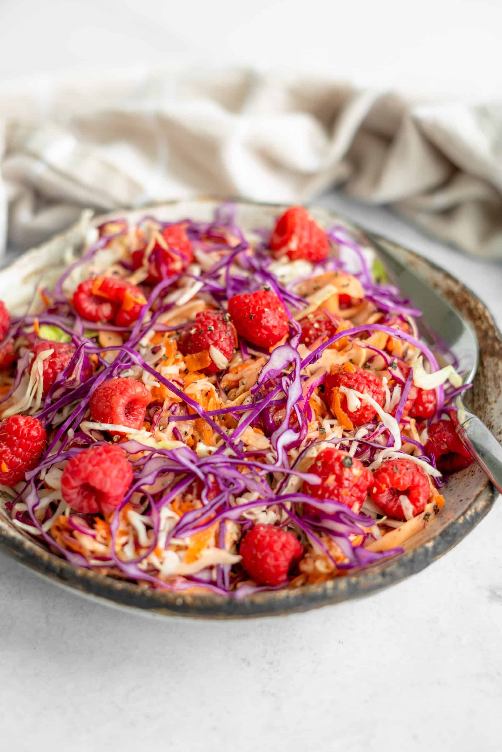 Healthy Ruby Red Raspberry Coleslaw | Lauren Fit Foodie