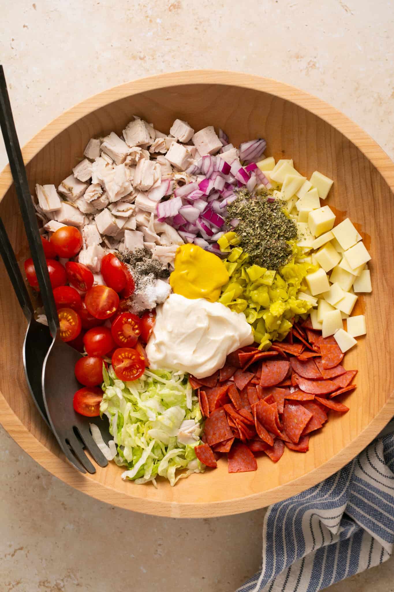 Viral Italian Grinder Sandwich (Chopped Sub Salad) | Lauren Fit Foodie