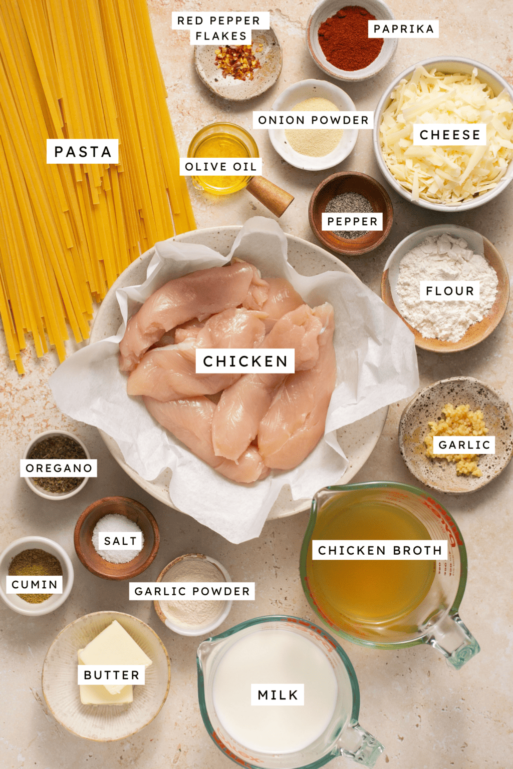 Healthy Chicken Alfredo (Low Fat + High Protein)