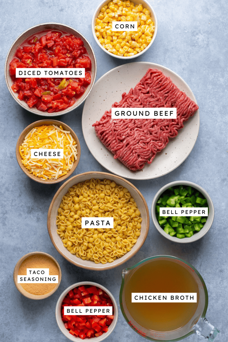 Super Easy Crockpot Taco Pasta (10-Minute Prep!) | Lauren Fit Foodie