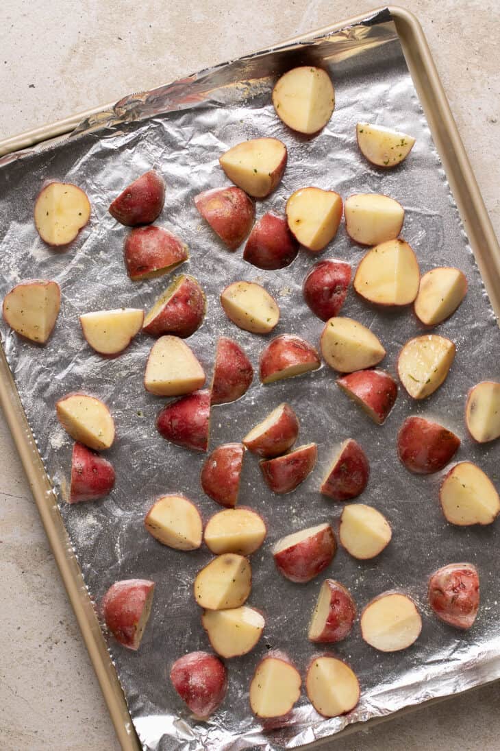 Sheet Pan Cornflake Chicken Dinner | Lauren Fit Foodie