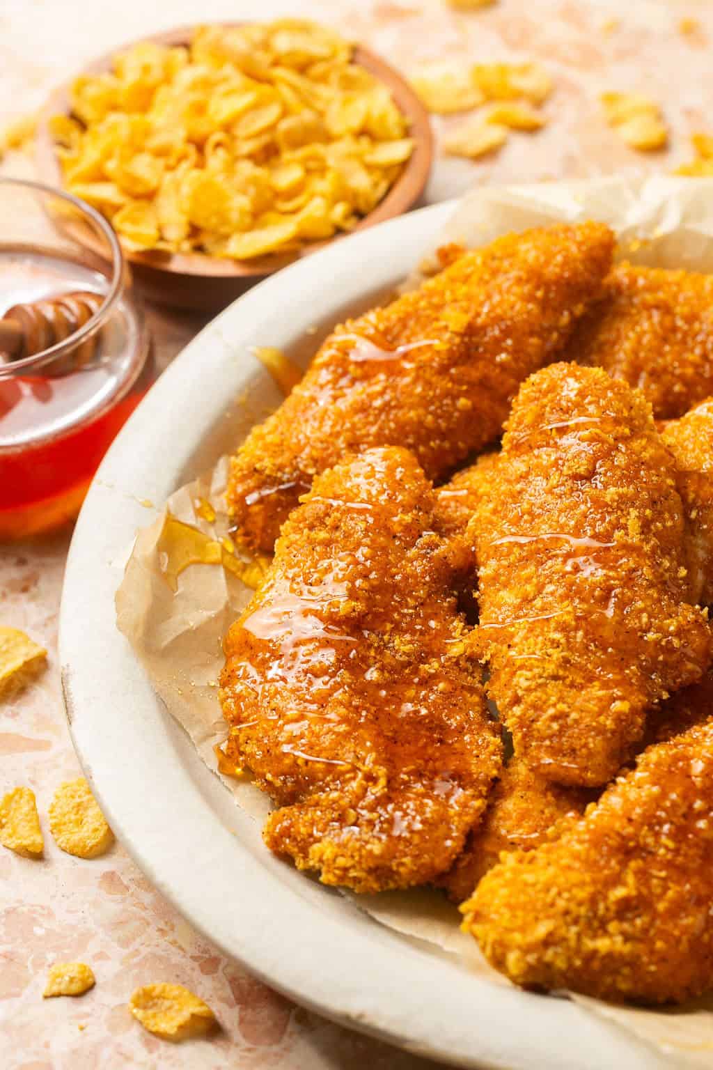 Hot Honey Cornflake Chicken | Lauren Fit Foodie