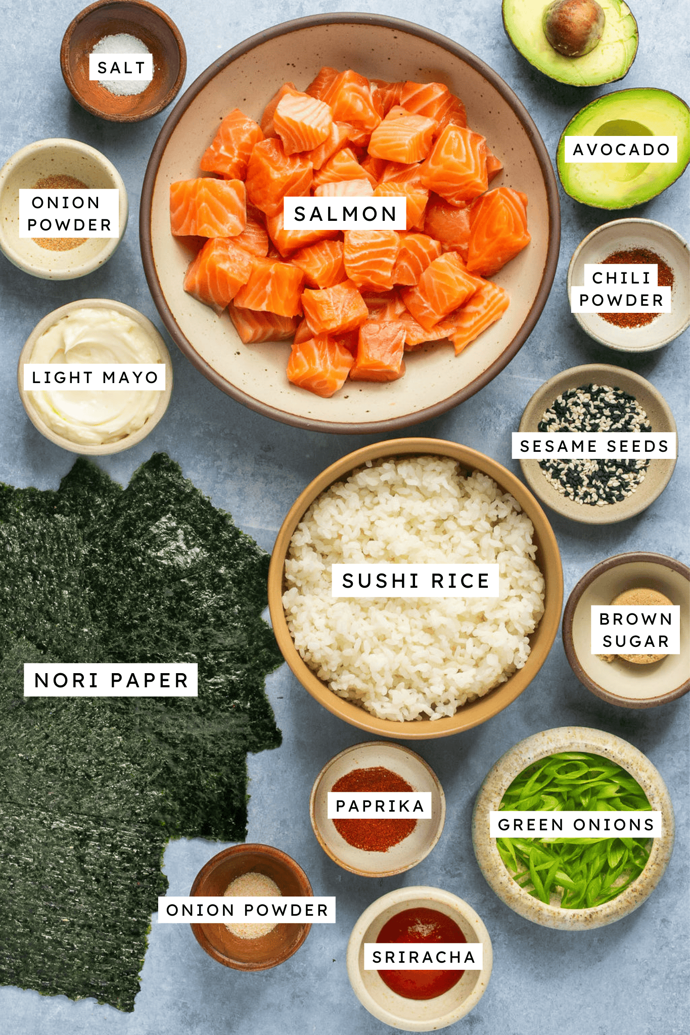 Baked Salmon Sushi Cups