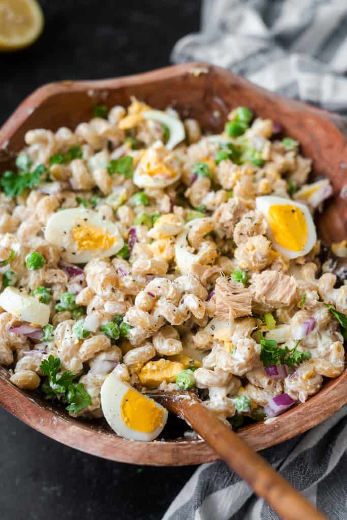 High Protein Tuna Pasta Salad