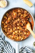 30-Minute Creamy Tomato Orecchiette with Ground Beef