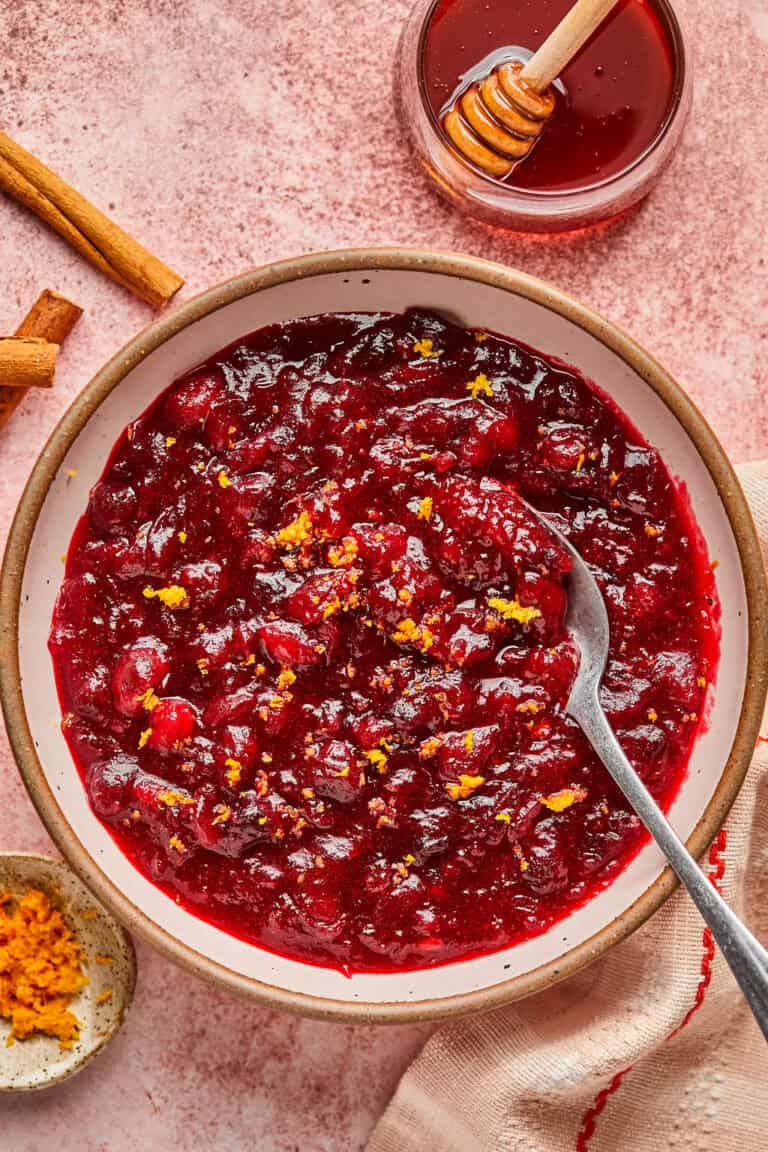Healthy Cranberry Sauce (Naturally Sweetened with Honey) | Lauren Fit ...