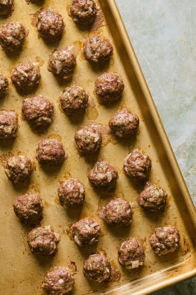 Easy Sheet Pan Meatballs | Lauren Fit Foodie