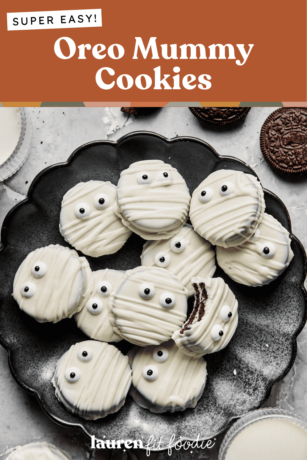 Oreo Mummy Cookies (No-Bake Halloween Treat) | Lauren Fit Foodie