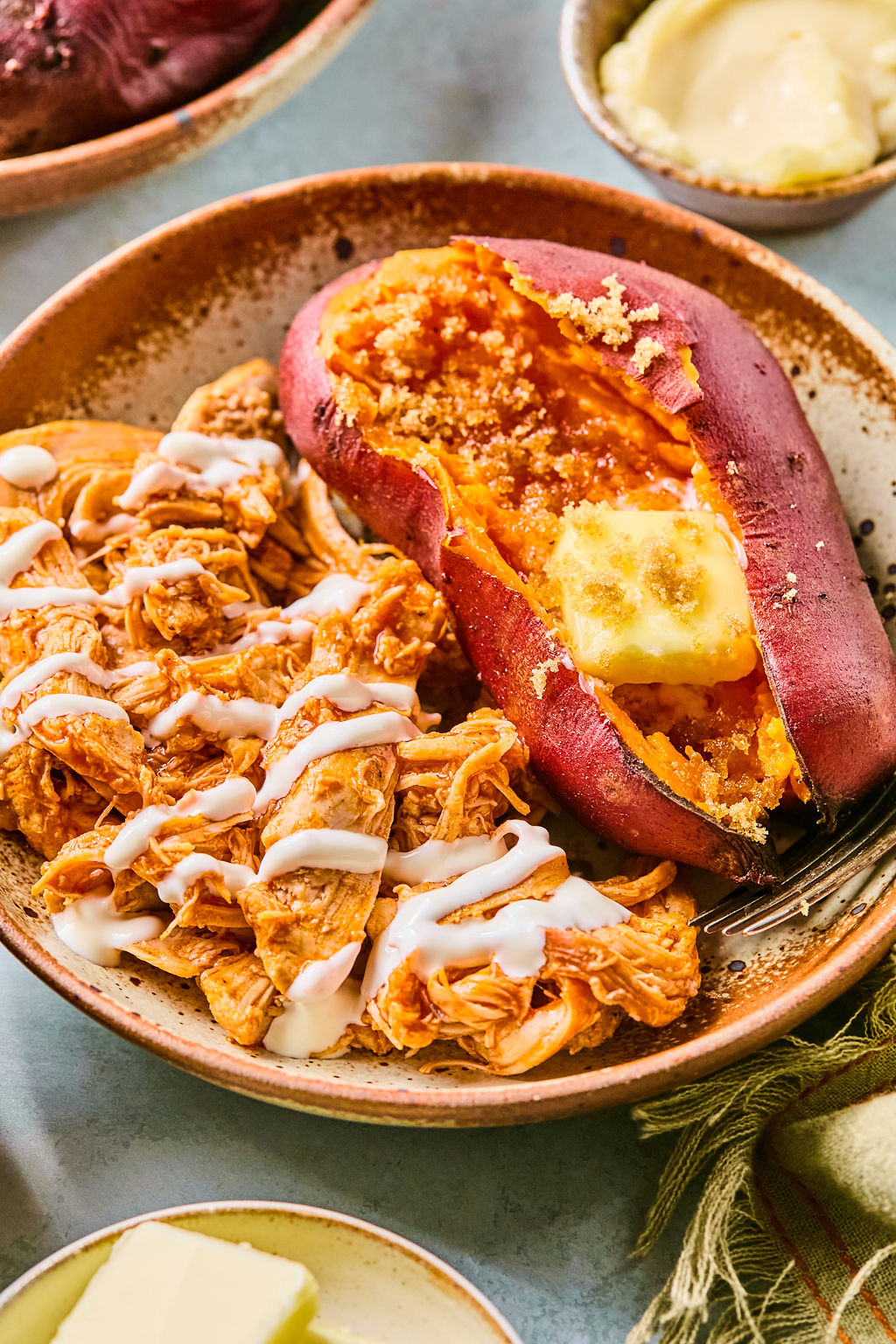 Crockpot Buffalo Chicken and Sweet Potatoes | Lauren Fit Foodie