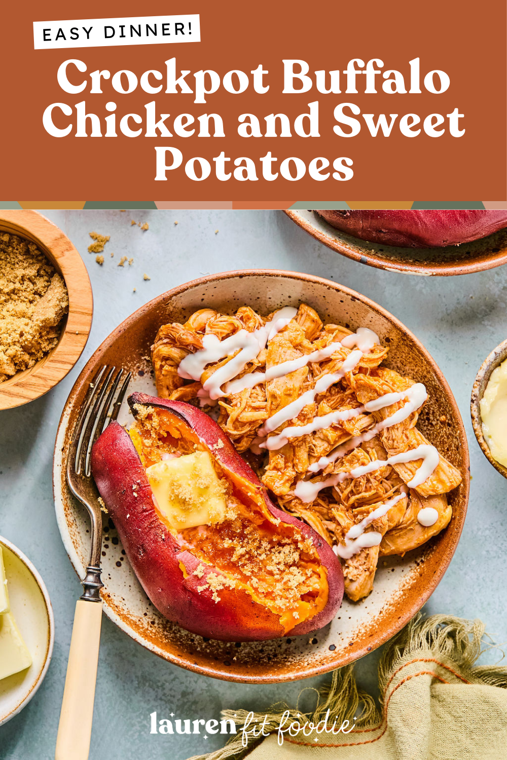 Crockpot Buffalo Chicken and Sweet Potatoes | Lauren Fit Foodie